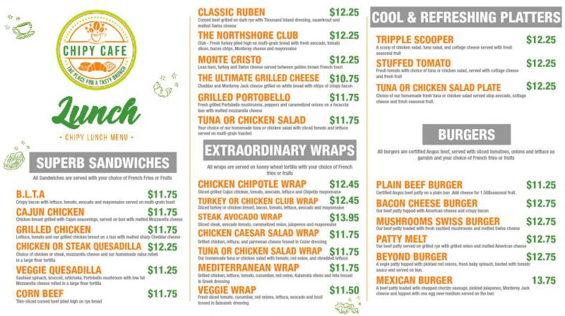 Menu - Chipy Cafe